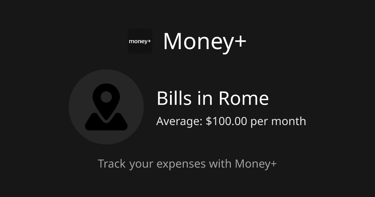 Cost of Bills in Rome | Money+