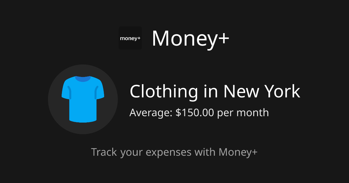 Cost of Clothing in New York | Money+